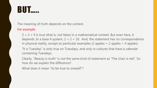 Questions about the truth | PPTX