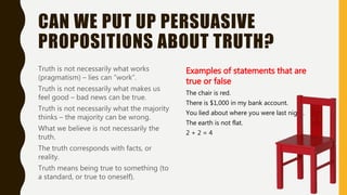 Questions about the truth | PPTX