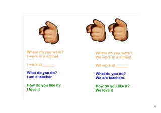ESL- Questions about work and school | PDF