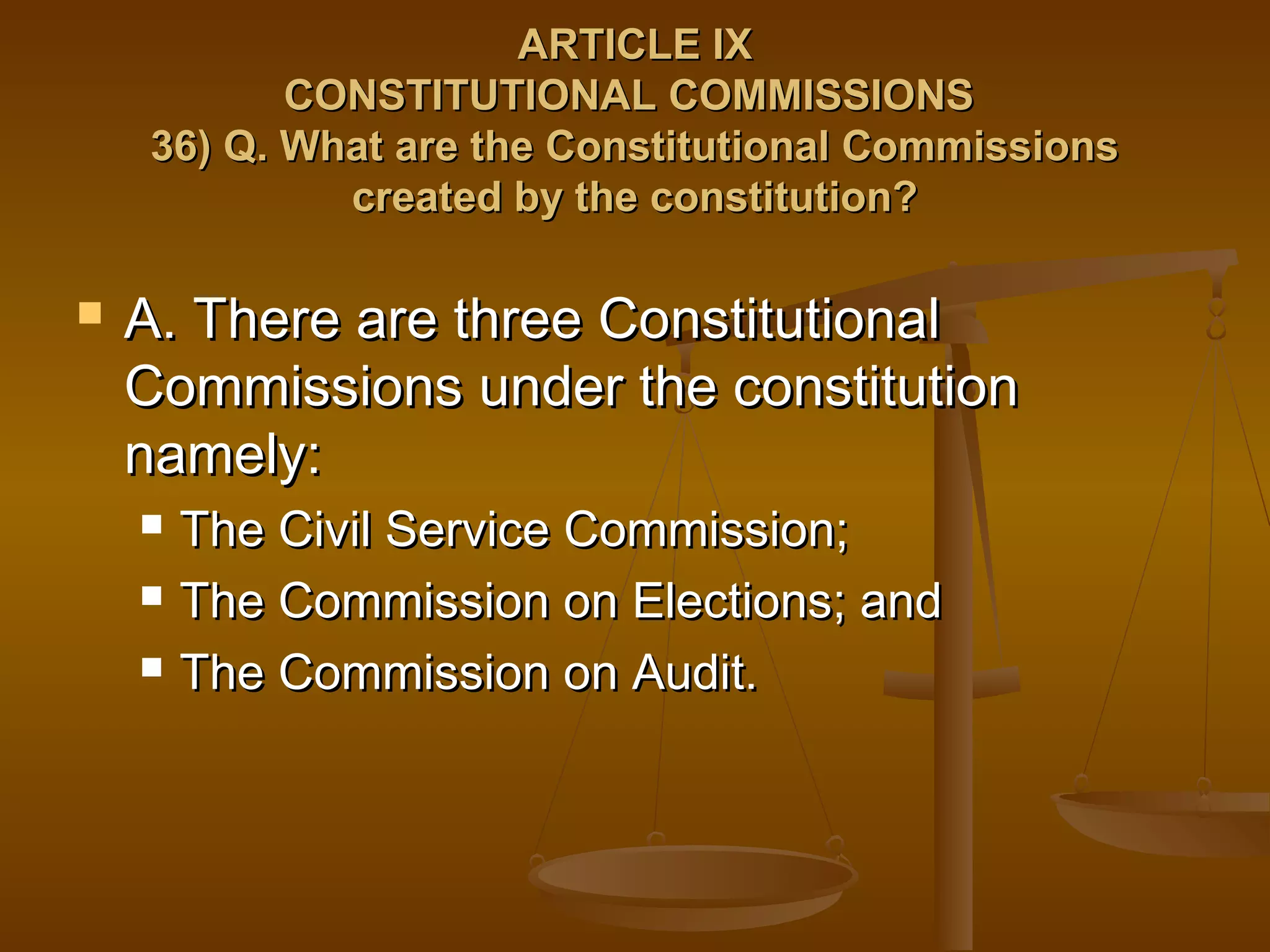 Questions and answer on the 1987 Philippine Constitution | PPT