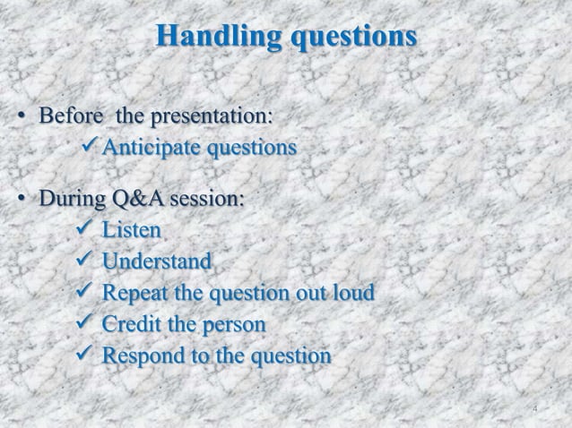 Questions & Answers in Speeches and Presentations | PPTX