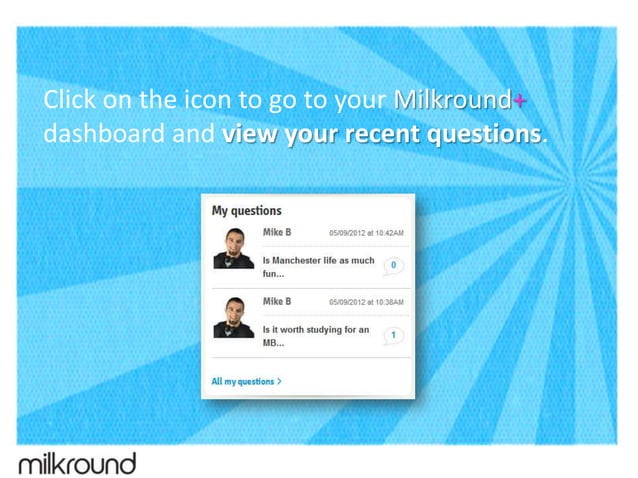 Using questions and answers on Milkround | PPTX