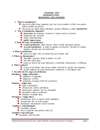 Questions and answers bio | PDF