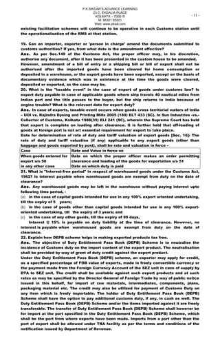Questions and answers on customs act from the different chapters | DOC