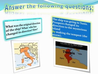 Questions and Answers on Shakespeare's the Tempest | PPTX