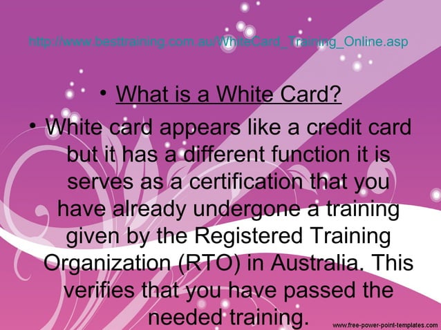 Questions and answers regarding white card | PPT | Online Education ...