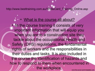 Questions and answers regarding white card | PPT