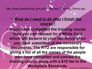 Questions and answers regarding white card | PPT