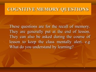 Questions and its types | PPT