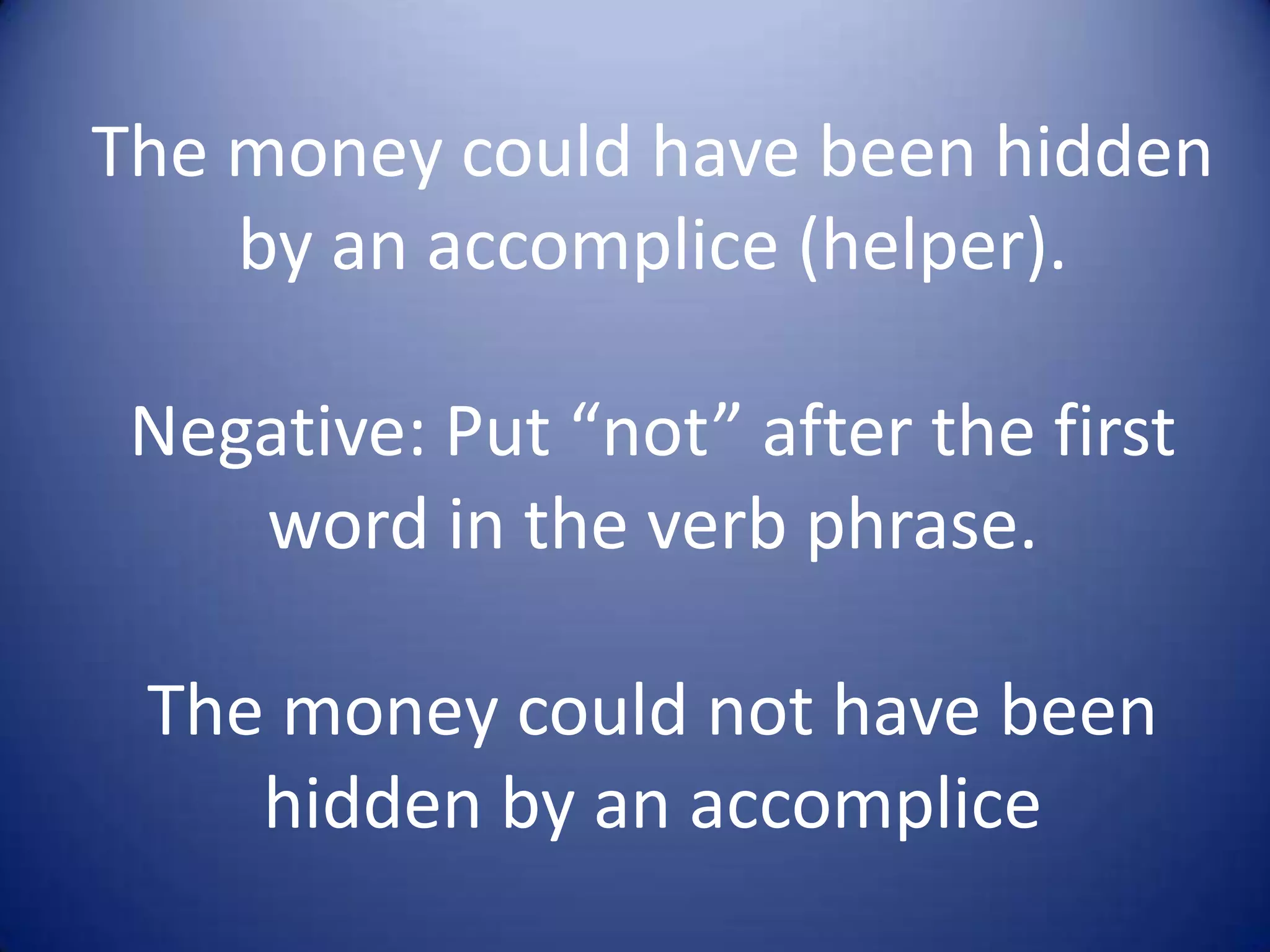 Questions and negatives | PPT