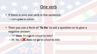 Questions and negatives | PPT