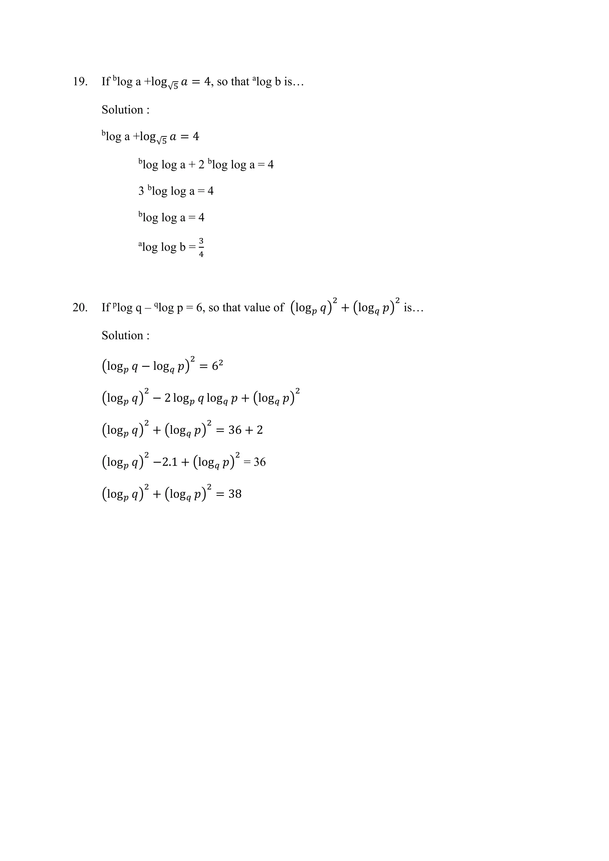 Questions and Solutions Logarithm.pdf