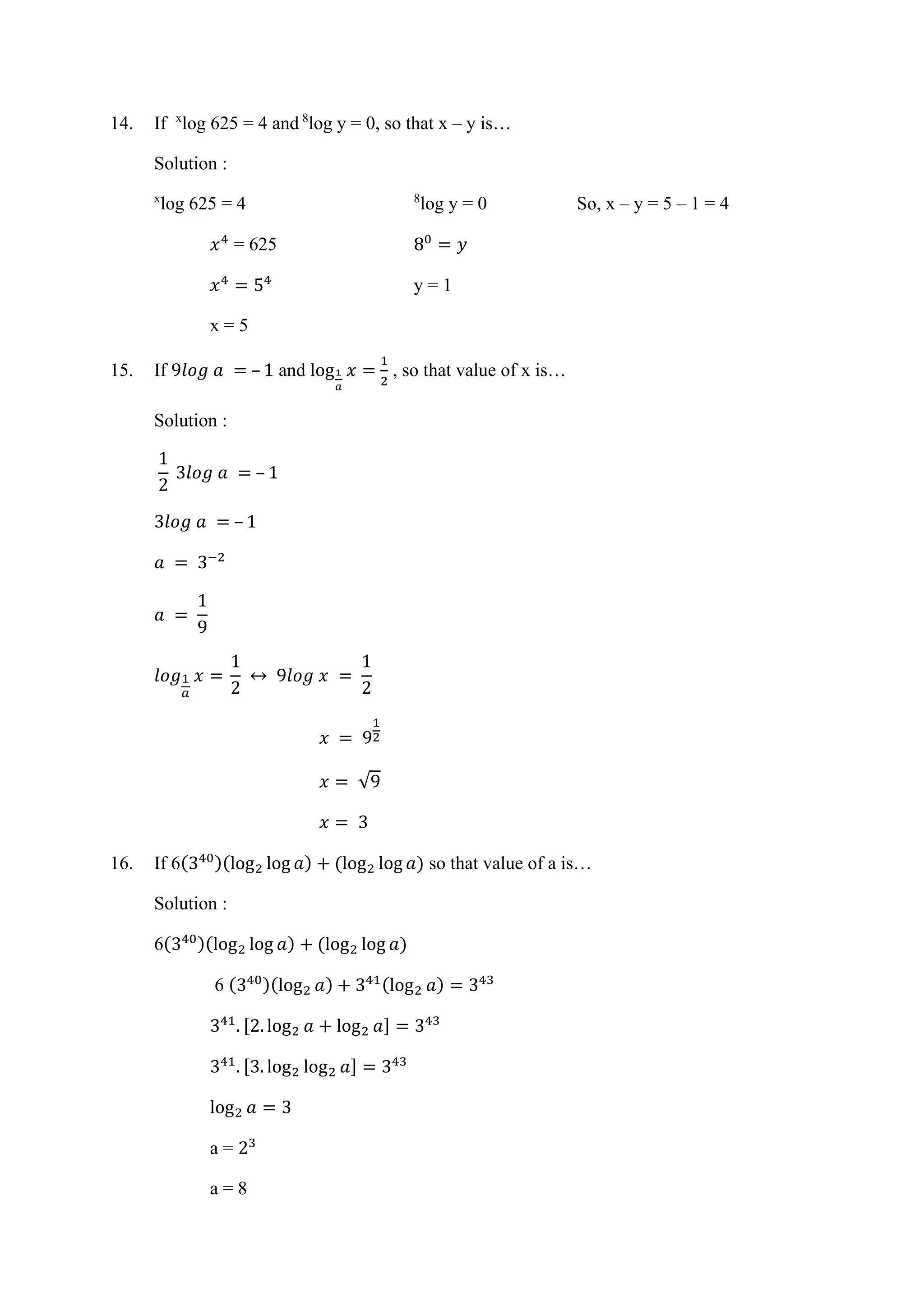 Questions and Solutions Logarithm.pdf