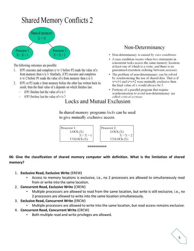 parallel Questions & answers | PDF | Computing | Technology & Computing