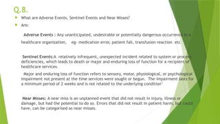 Questions & Answers on Quality in healthcare | PPTX