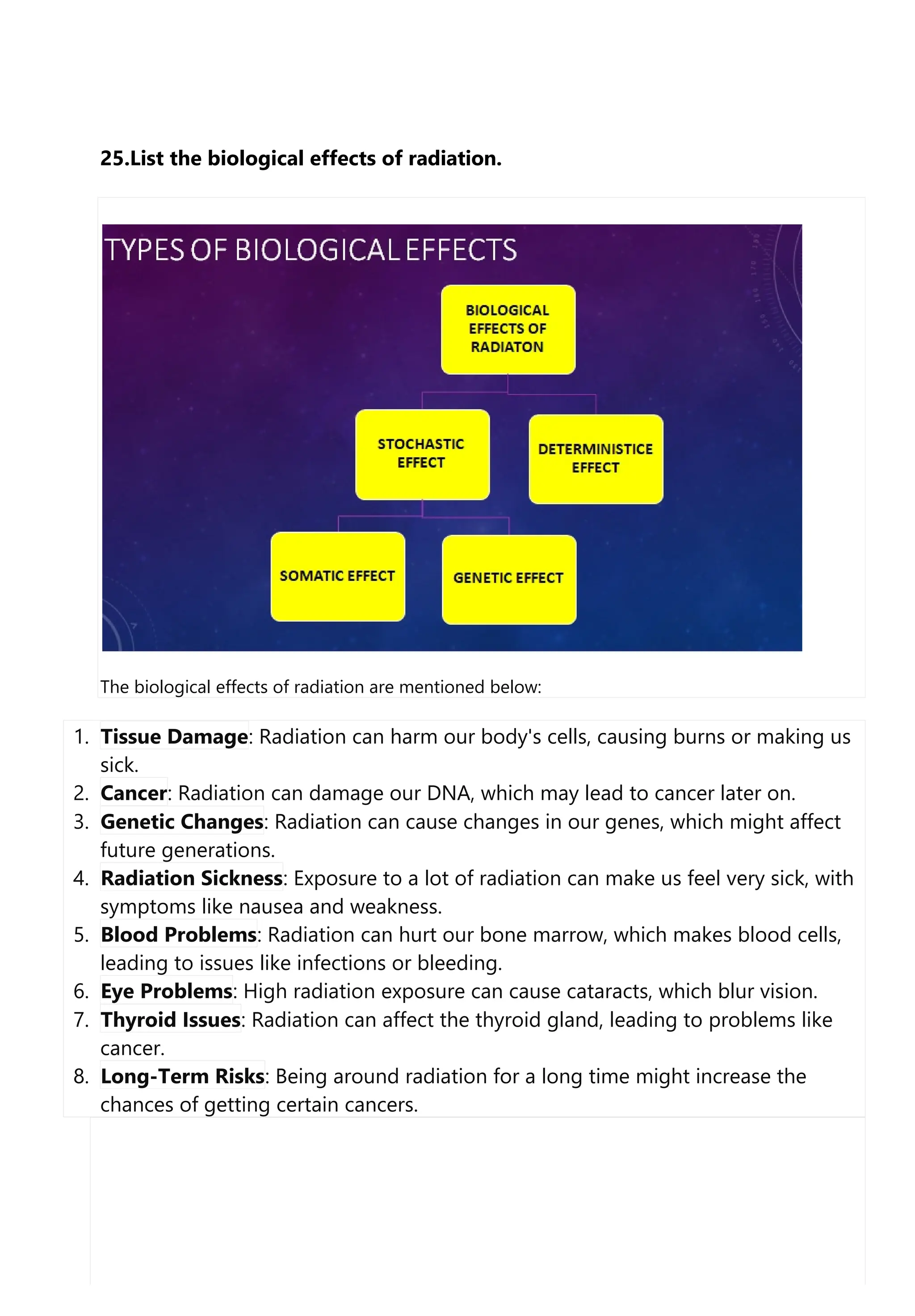 QUESTIONS & ANSWERS FOR QUALITY ASSURANCE, RADIATIONBIOLOGY& RADIATION ...