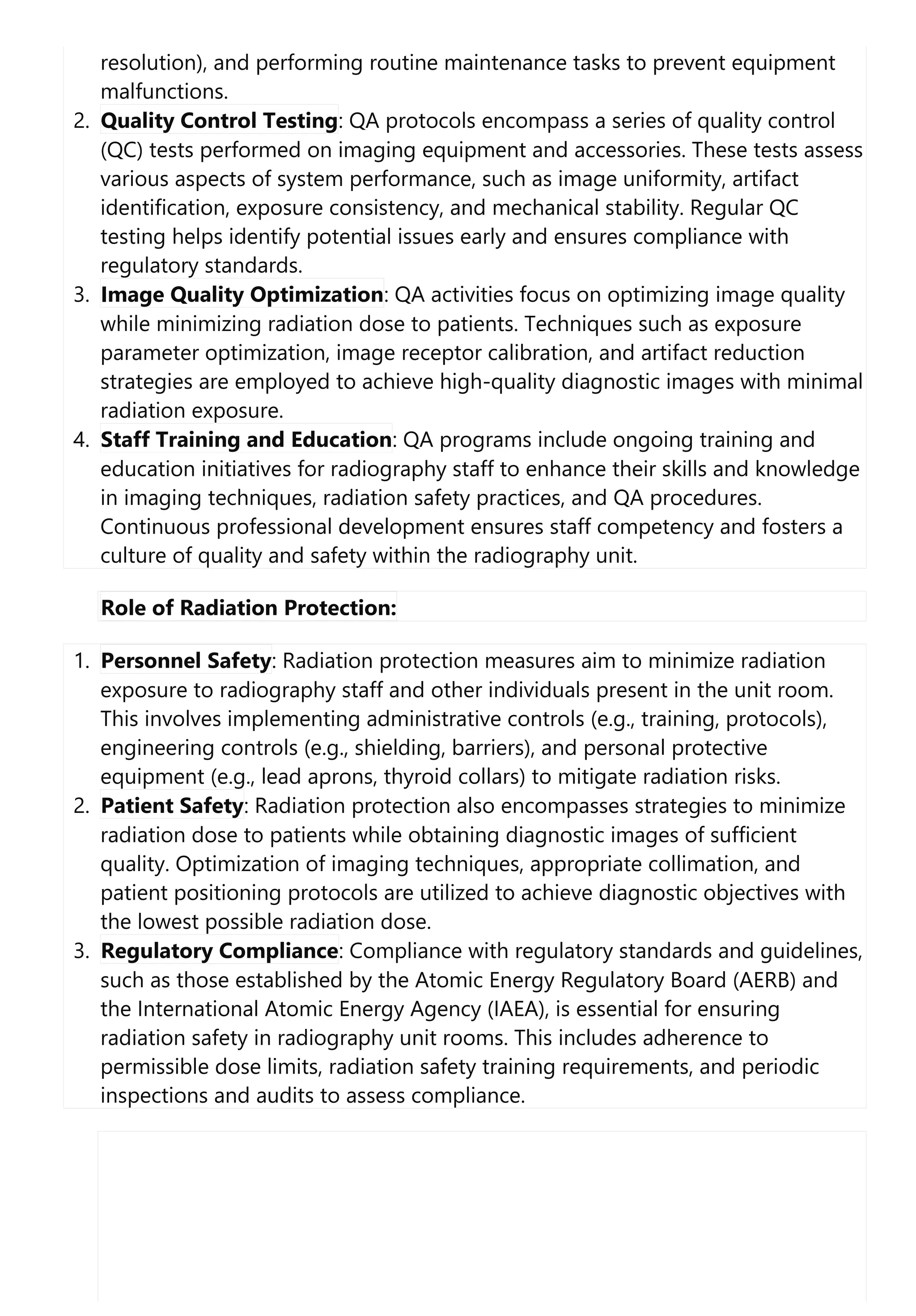QUESTIONS & ANSWERS FOR QUALITY ASSURANCE, RADIATIONBIOLOGY& RADIATION ...