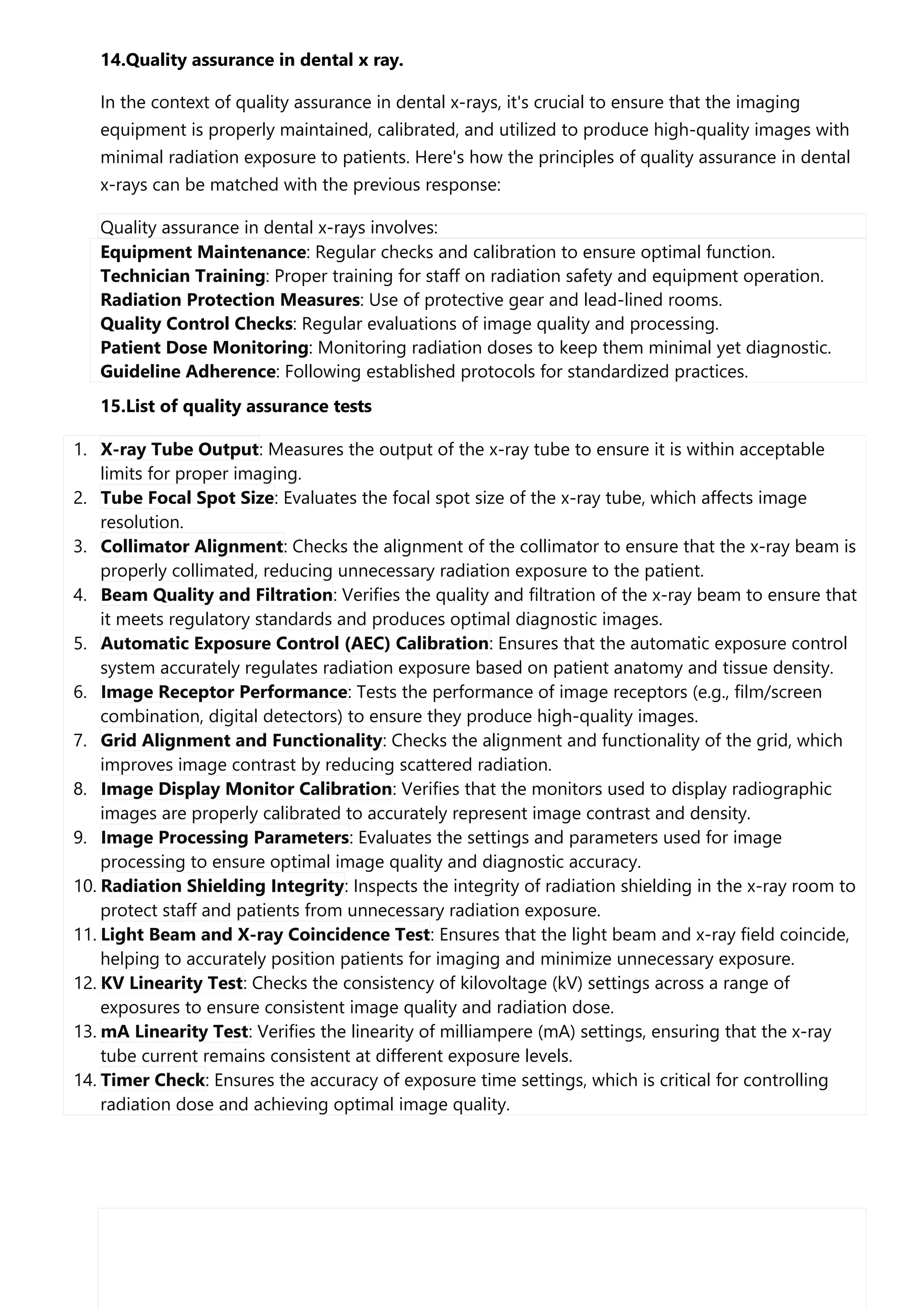 QUESTIONS & ANSWERS FOR QUALITY ASSURANCE, RADIATIONBIOLOGY& RADIATION ...