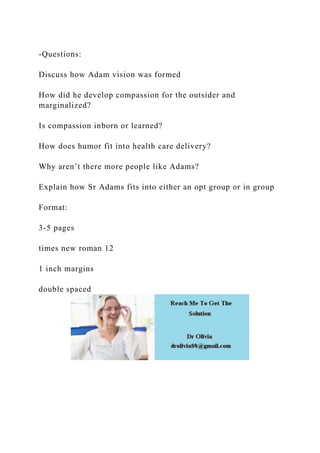 -QuestionsDiscuss how Adam vision was formedHow did he deve.docx