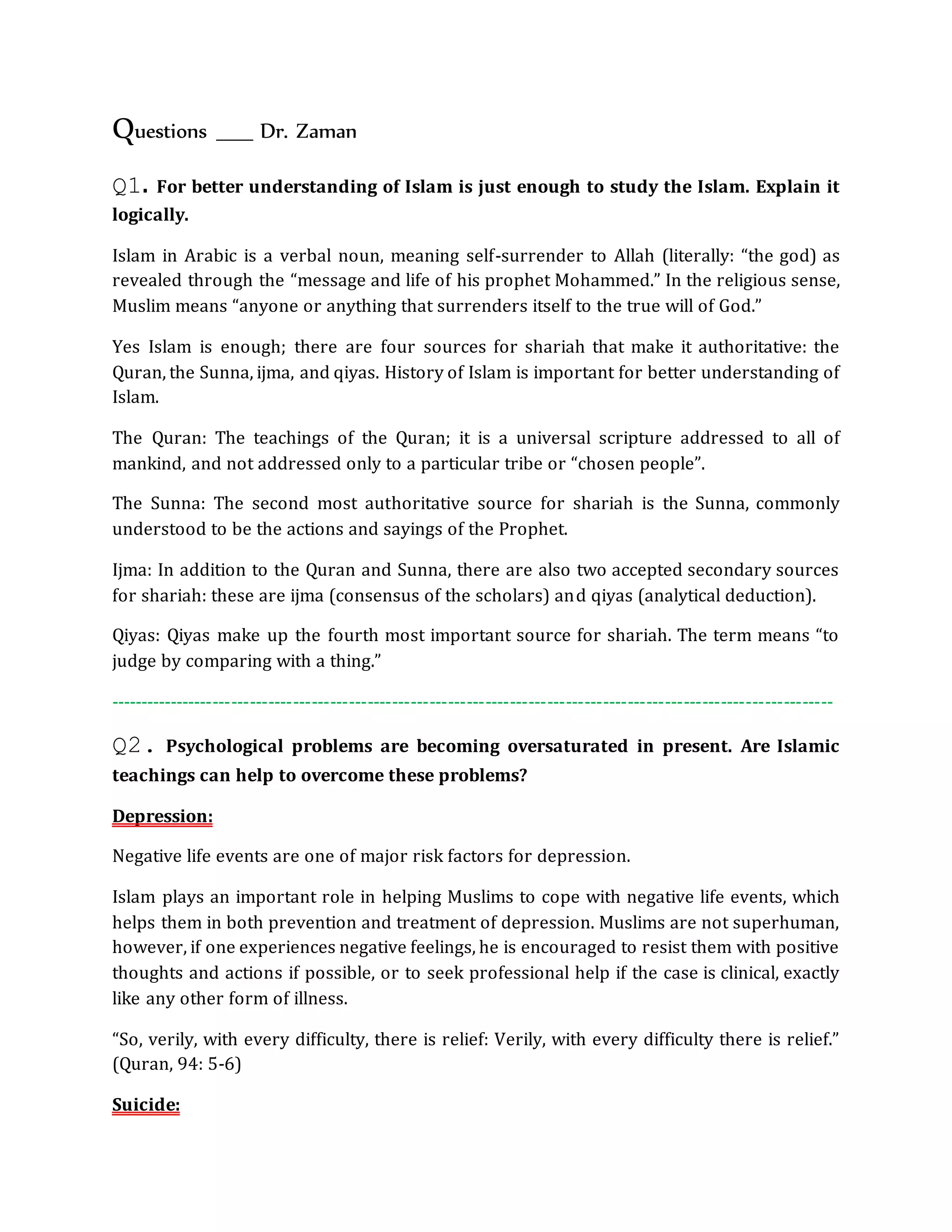 Questions (teaching of ISL) Dr. zaman UOG EDU | PDF