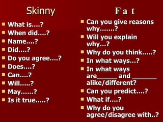 Questions Fat Or Skinny | PPT