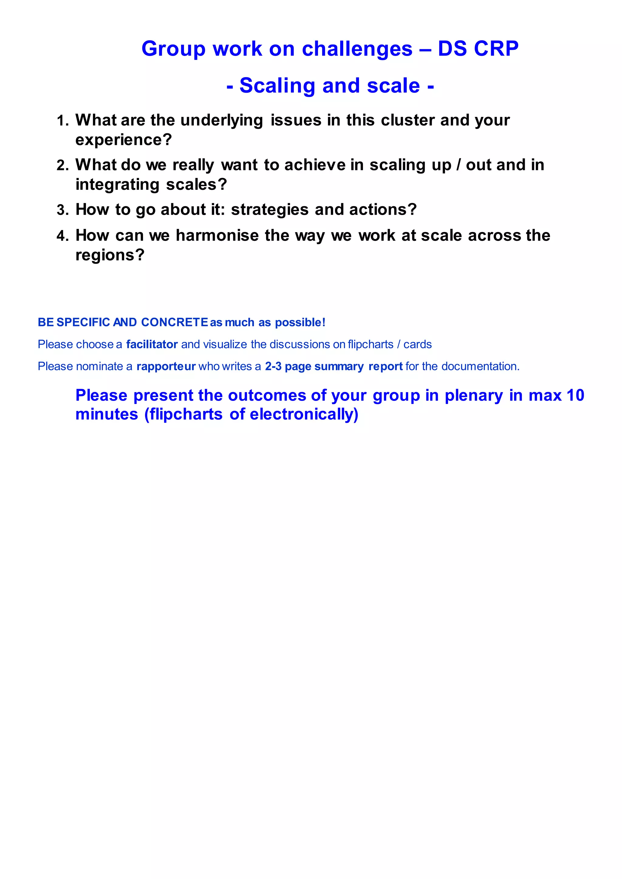 Questions for group work | PDF