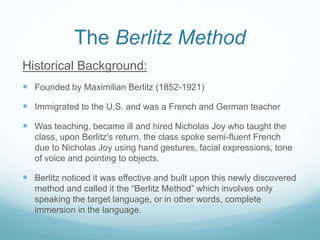 Historical Methods of ESL | PPTX