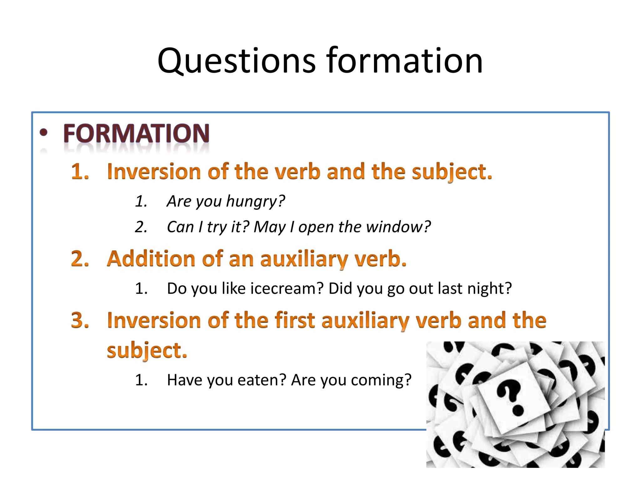 Questions formation | PPT