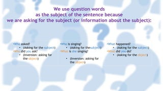 Questions grammar 2 | PPT