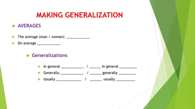 Questions in English / Making Generalization | PPTX