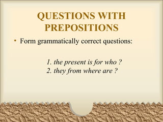 Questions in English | PPT