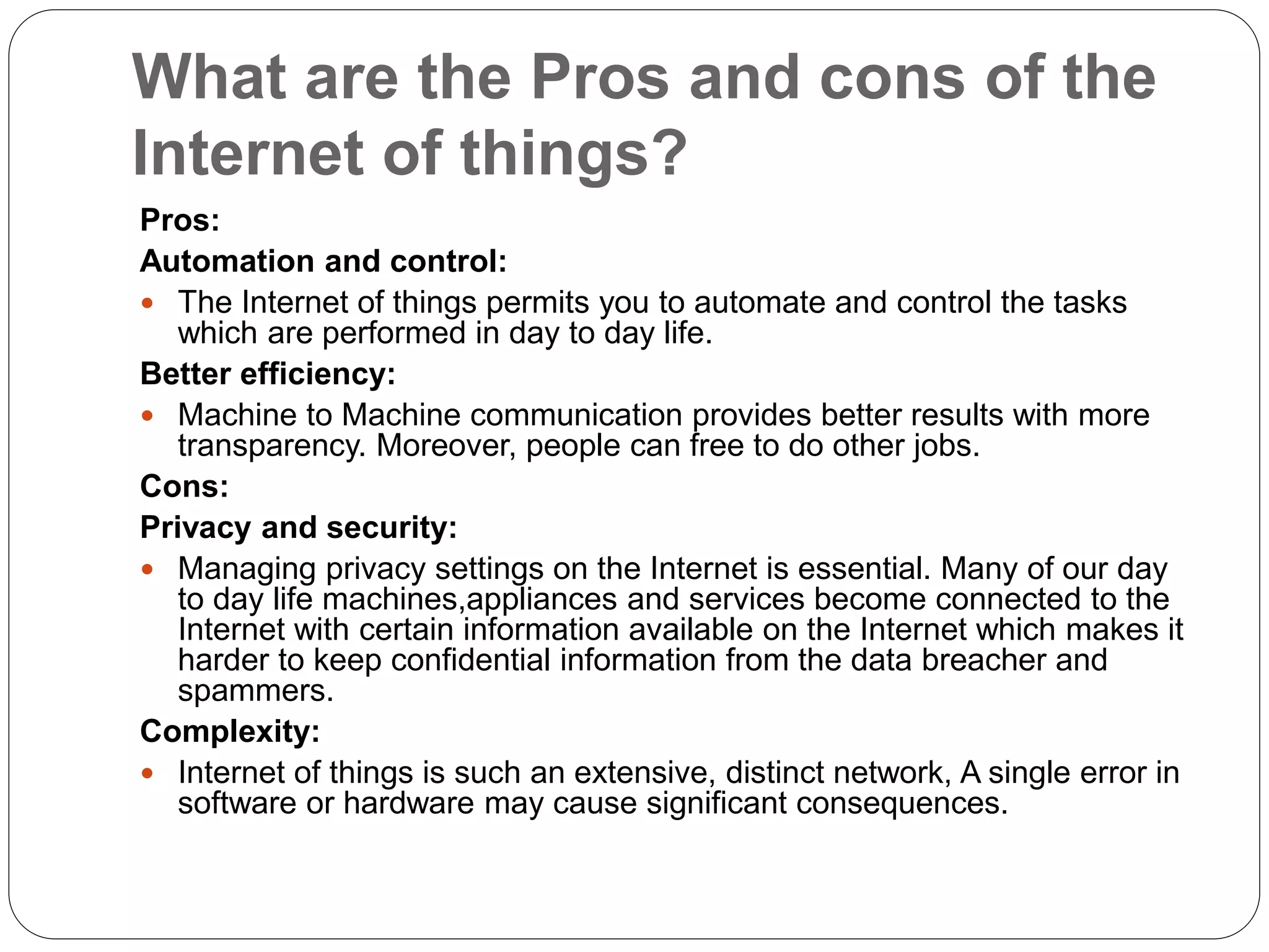 Questions in iot | PPT