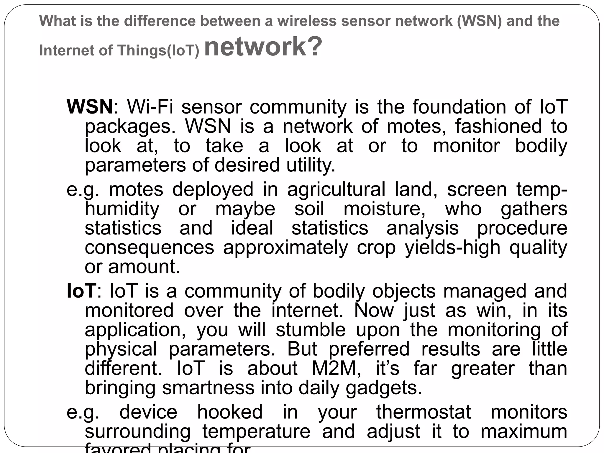Questions in iot | PPT