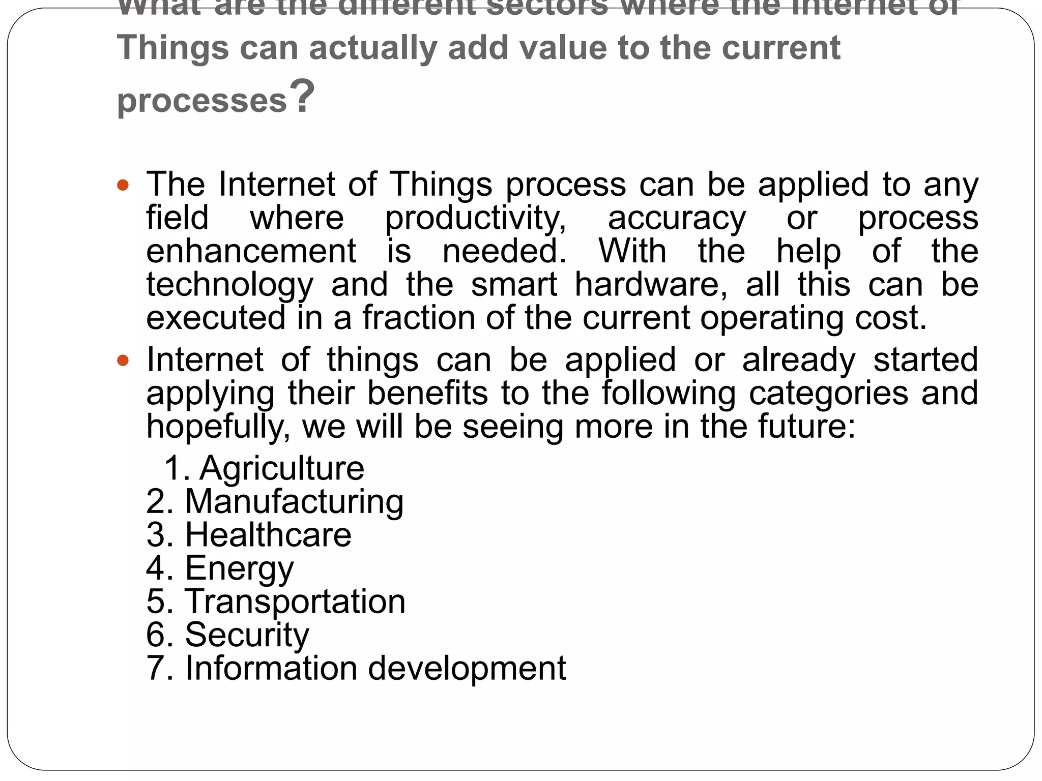 Questions in iot | PPT