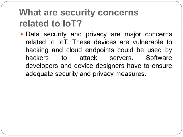 Questions in iot | PPT
