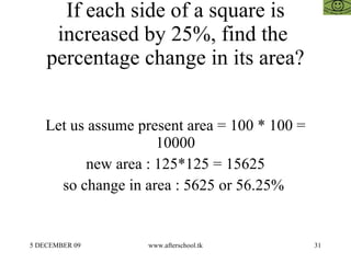 Questions of mensuration, area and volume for aptitude tests | PPT