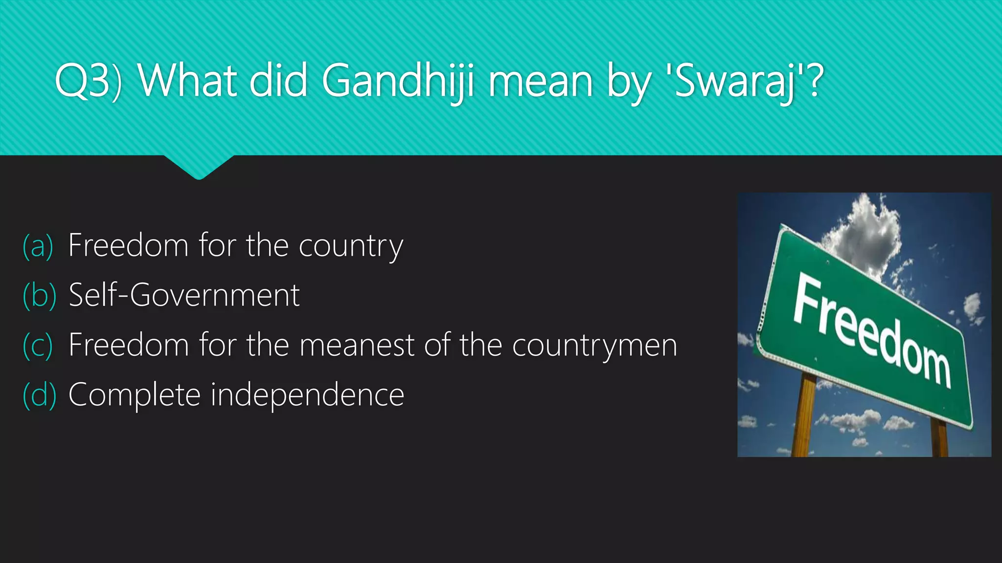 Questions on mahatma gandhi | PPT