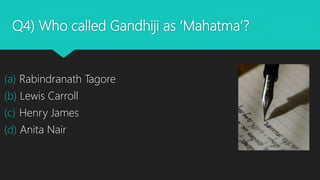 Questions on mahatma gandhi | PPT