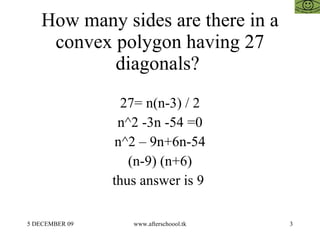 Questions On Polygons In Aptitude Tests | ODP | Educational Assessment ...