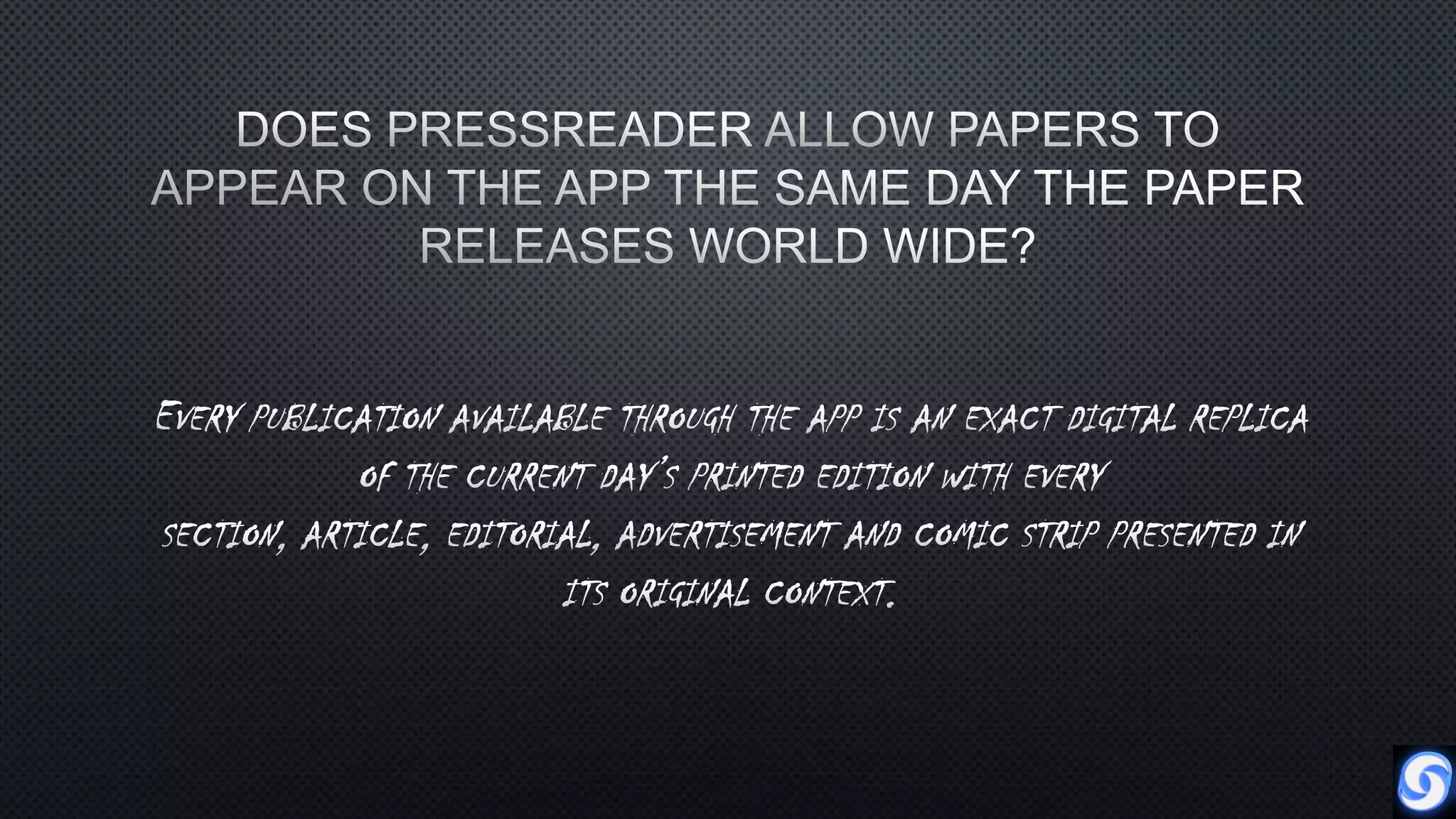 Questions on pressreader | PPTX
