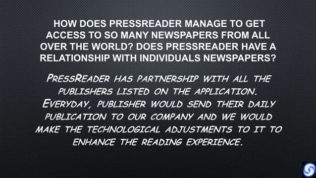 Questions on pressreader | PPTX