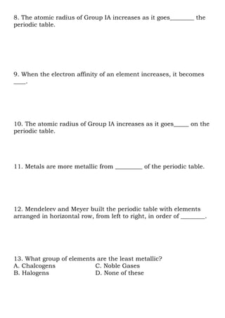 SCIENCE GRADE 8 MULTIPLE CHOICE QUESTIONS | DOCX
