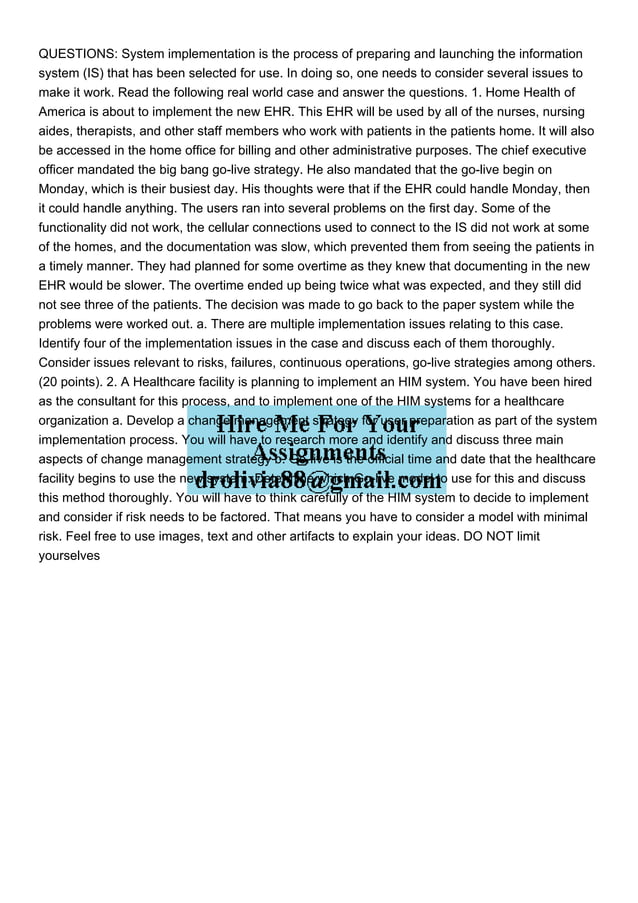 QUESTIONS System implementation is the process of preparing.pdf