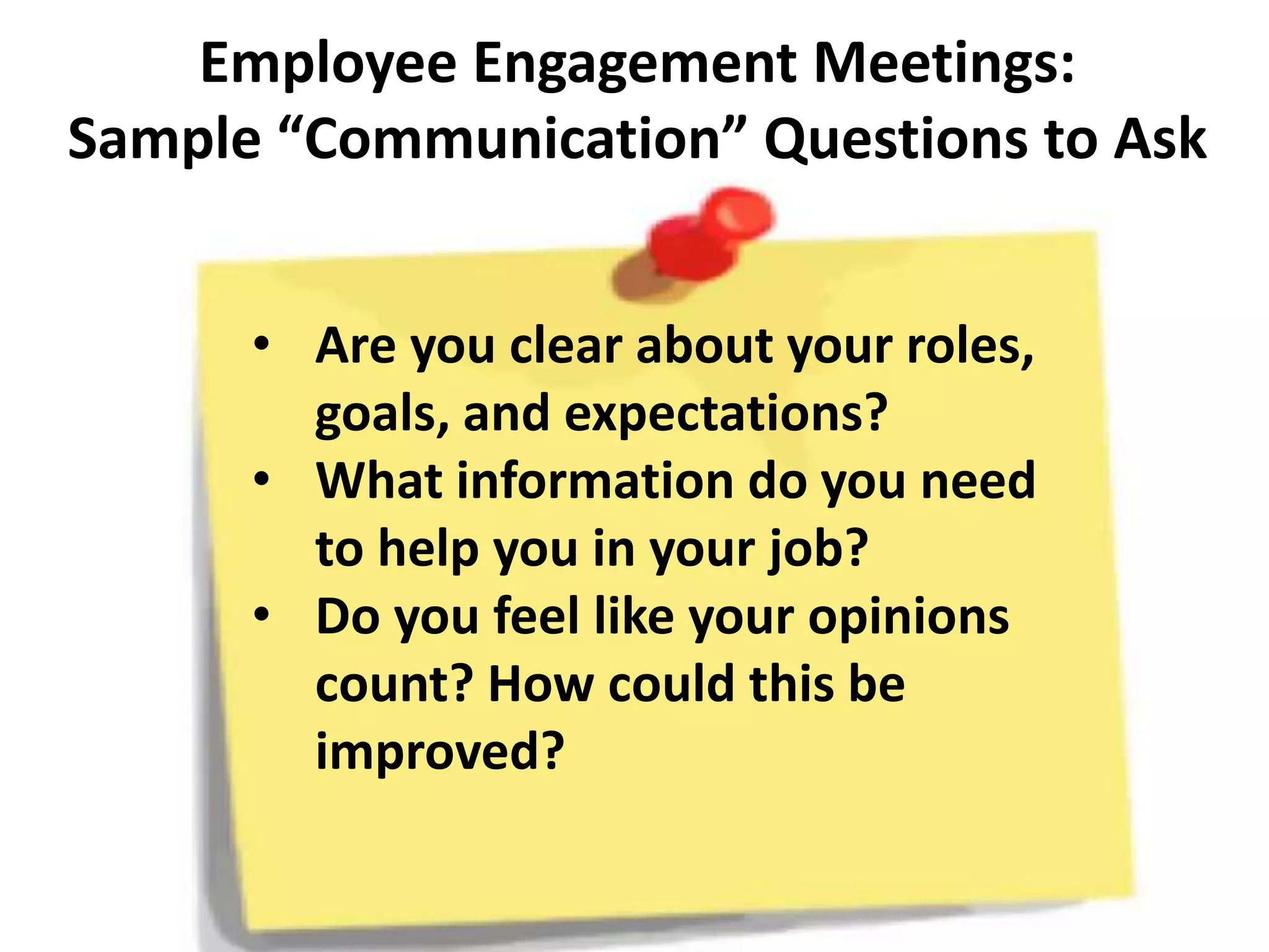 Employee Engagement Steps: Questions to guide your one-on-one employee ...