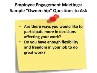 Employee Engagement Steps: Questions to guide your one-on-one employee ...