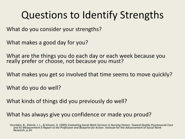 Questions to identify strengths | PPTX