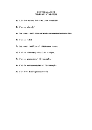 Questions Planet Earth | PDF