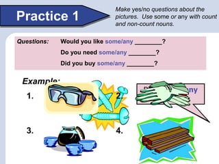 Questions with any, some, how much, quatifiers | PPTX