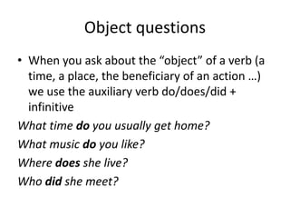 Questions without auxiliaries | PPTX