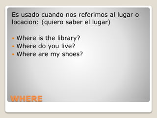 Questions words | PPT